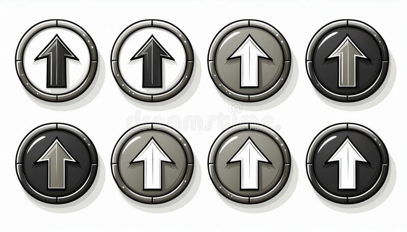 Enhanced Set of Arrows Showcasing Upward Direction in Various Styles ...