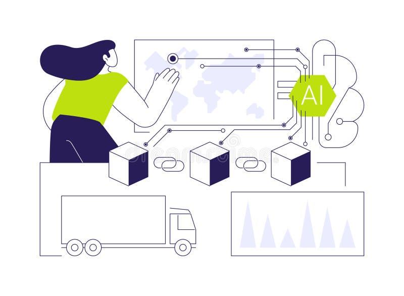 Enhanced Transparency with AI-Backed Blockchain Abstract Concept Vector ...