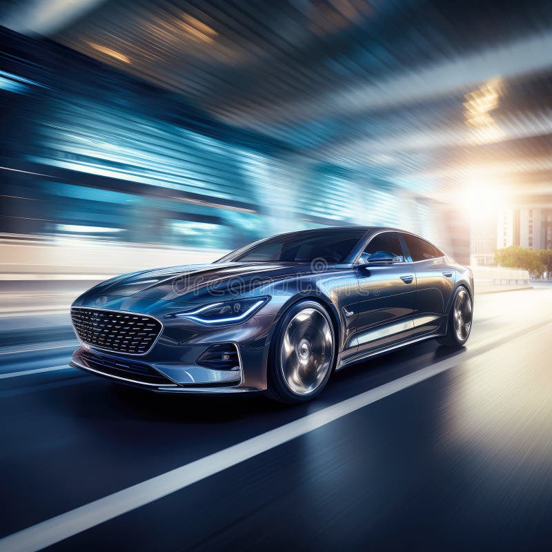 Enhanced Turbocharged Engine in a Sleek Sedan Under Diffused Soft ...