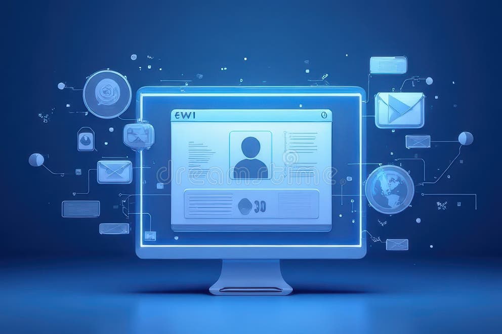 Enhanced Virtual Assistant Platform Stock Illustration - Illustration ...