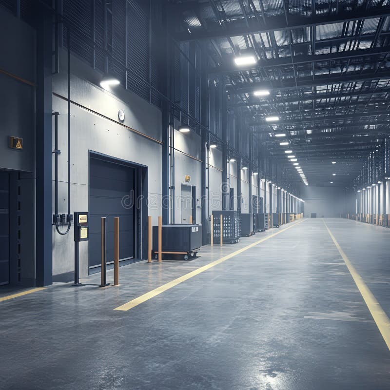 Enhanced Warehouse Security System Featuring Biometrics Modern Facility ...