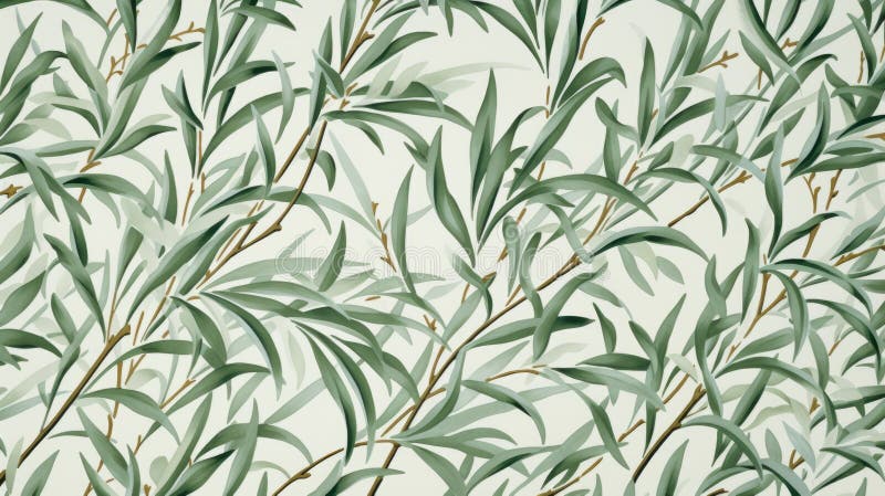 Enhanced Willow Bough Design by William Morris AI Generated Stock Image ...