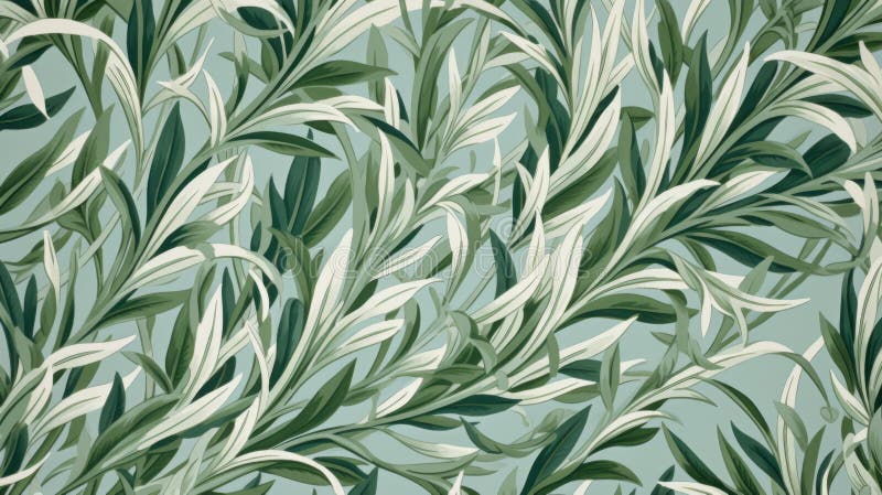 Enhanced Willow Bough Design by William Morris AI Generated Stock ...