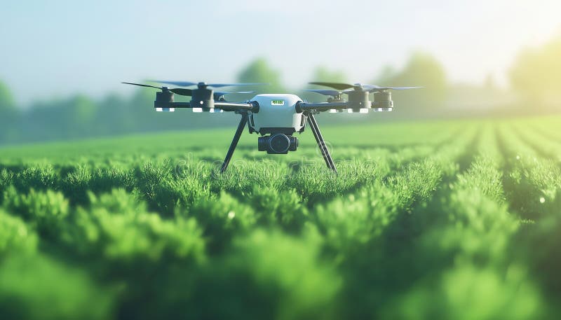 Enhancing Agricultural Productivity with Industrial Drones Stock Photo ...
