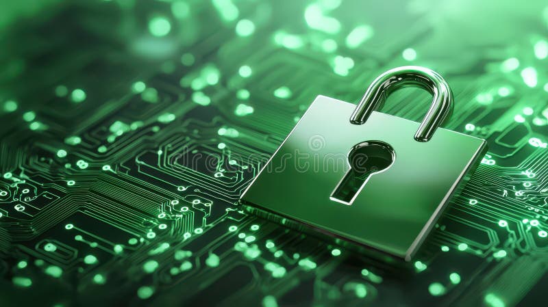Enhancing Circuit Security, Padlock Protecting Digital Data on Circuit Board Circuit Stock ...