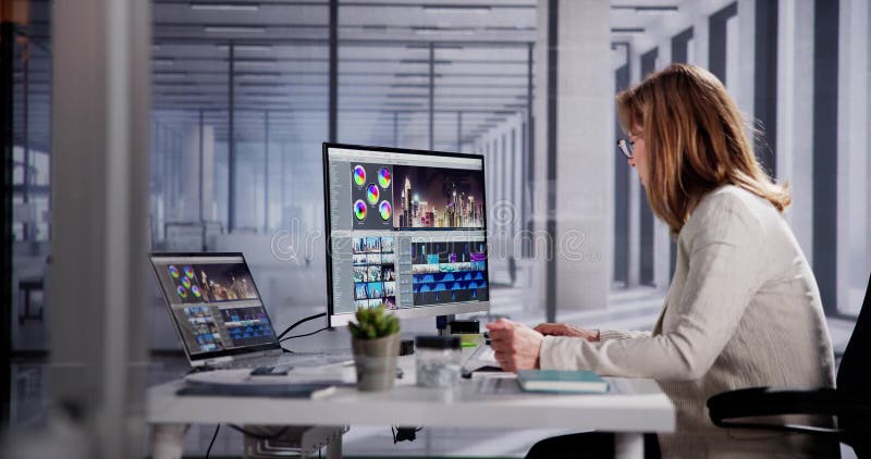 Enhancing Creativity: PC Video Production Stock Photo - Image of tools ...