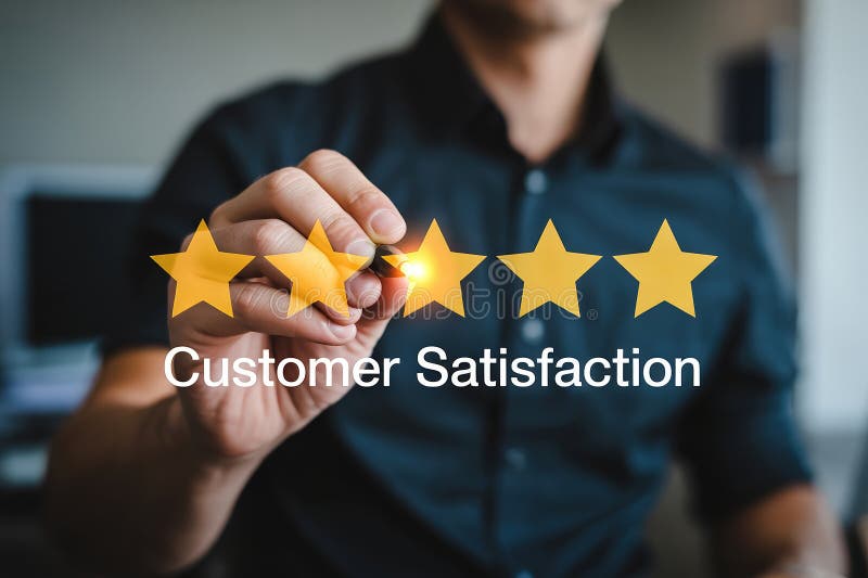Enhancing Customer Satisfaction Hand Adding Star To Rating ...