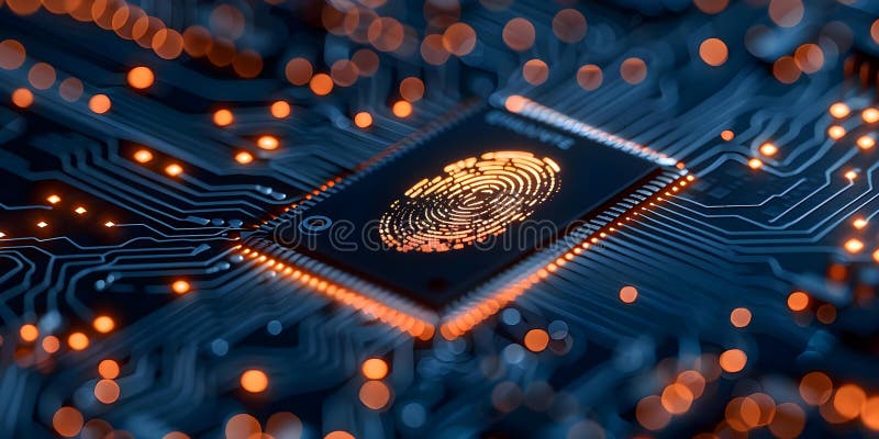 Enhancing Cybersecurity with a Closeup of a Circuit Board Featuring a ...