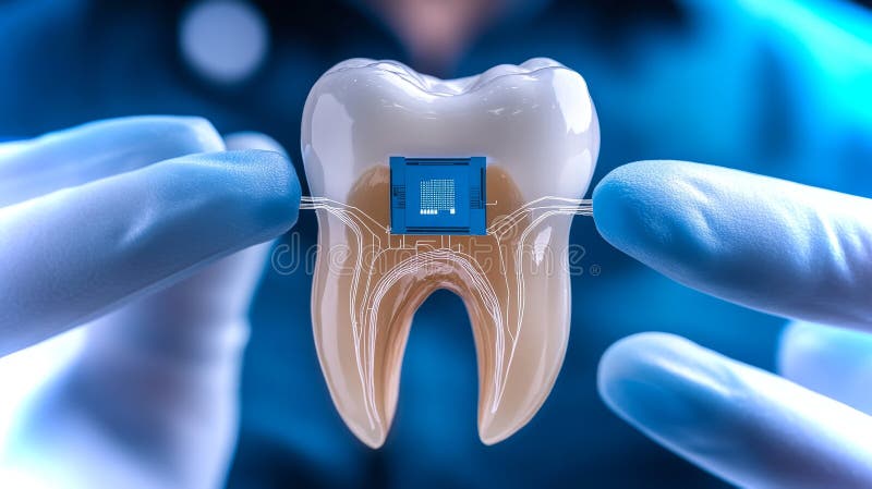 Enhancing Dental Care with AI Technology Inside a Model Tooth in a ...