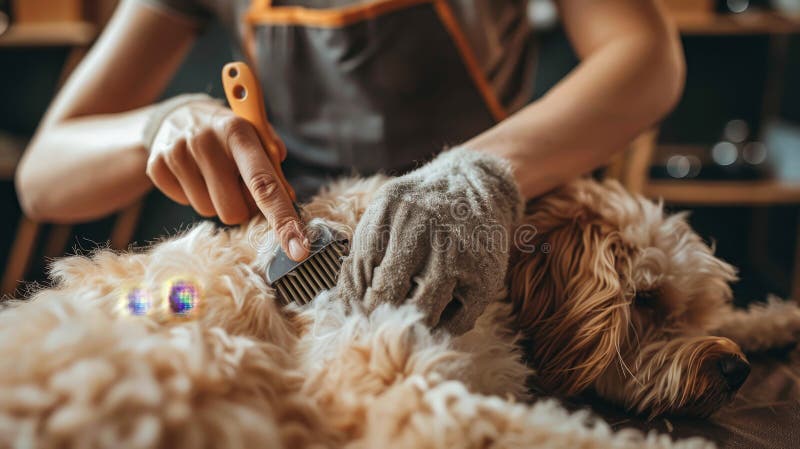 Enhancing Fur a Creative Grooming Moment Captured with Skilled Hands ...