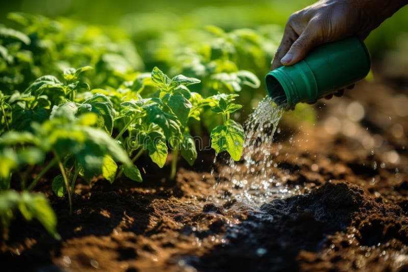 Enhancing Growth through Manual Watering for Optimal Soil Hydration of ...