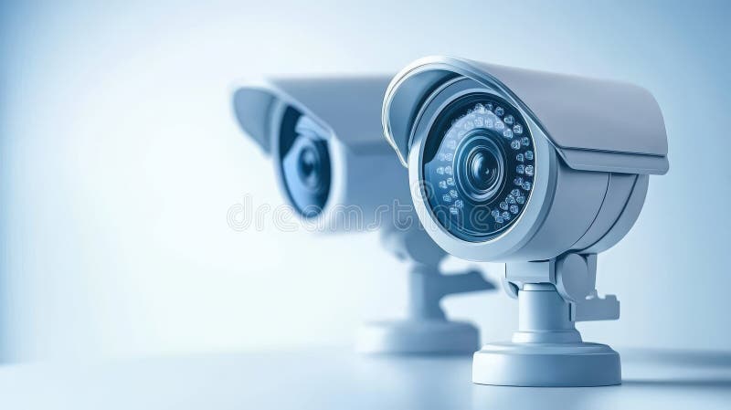 Enhancing Security, a Detailed View of Modern Security Camera on Table ...