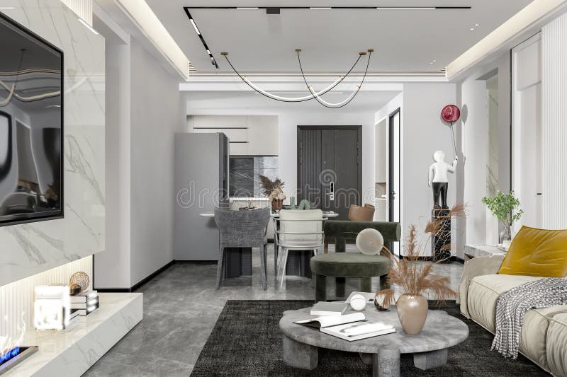 Enhancing Your Living Room with Innovative Interior Design Concepts Stock Photo - Image of ...