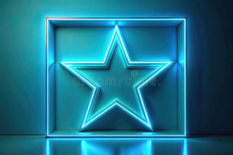 Enhancing Your Photography with a Light Blue Neon Star Frame a Rule of ...