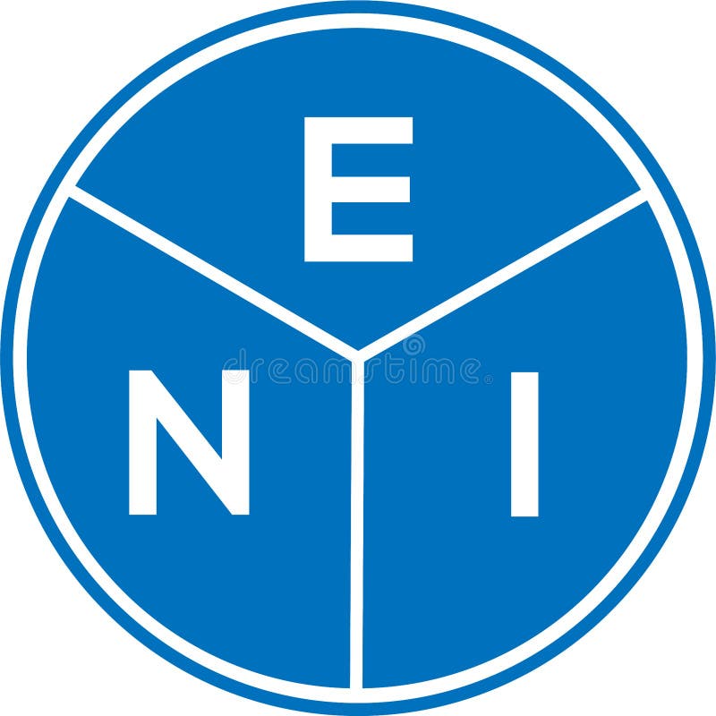 ENi Letter Logo Design on White Background. ENi Creative Circle Letter ...