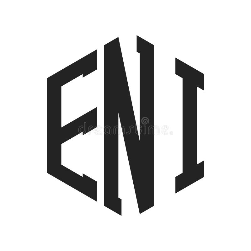 ENI Logo Design. Initial Letter ENI Monogram Logo Using Hexagon Shape ...