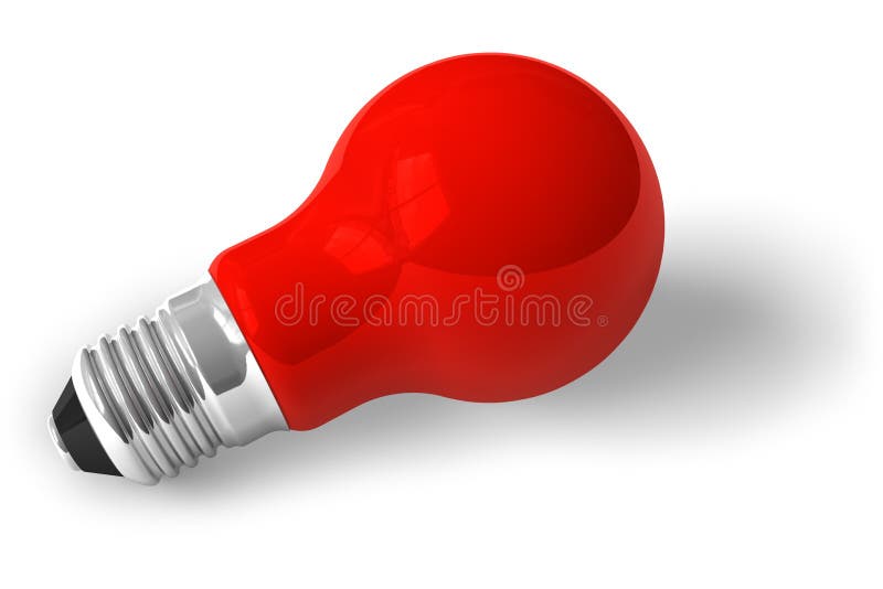 Enige rode lamp stock illustratie. Illustration of macro - 11484310