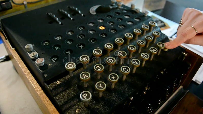 Enigma Machine Under Processing, Vintage Security Technology, Stock ...