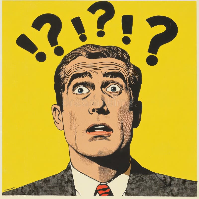 In Enigma Men S Pop Art Comics, a Male Question Mark Misunderstands ...