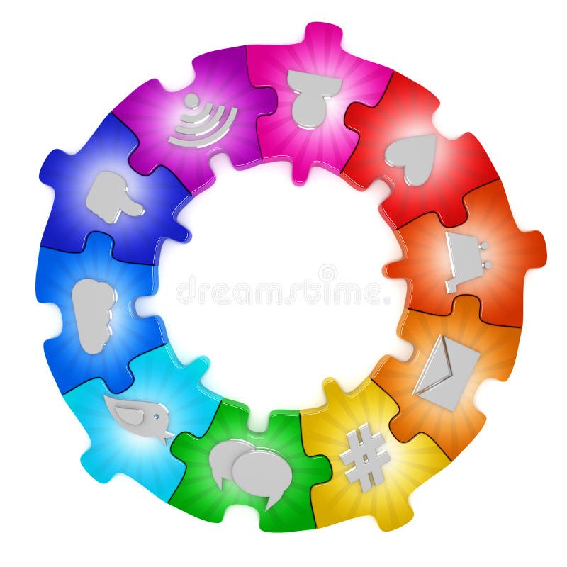 Enigma Social Da Rede Dos Meios Ilustração Stock - Ilustração de ...