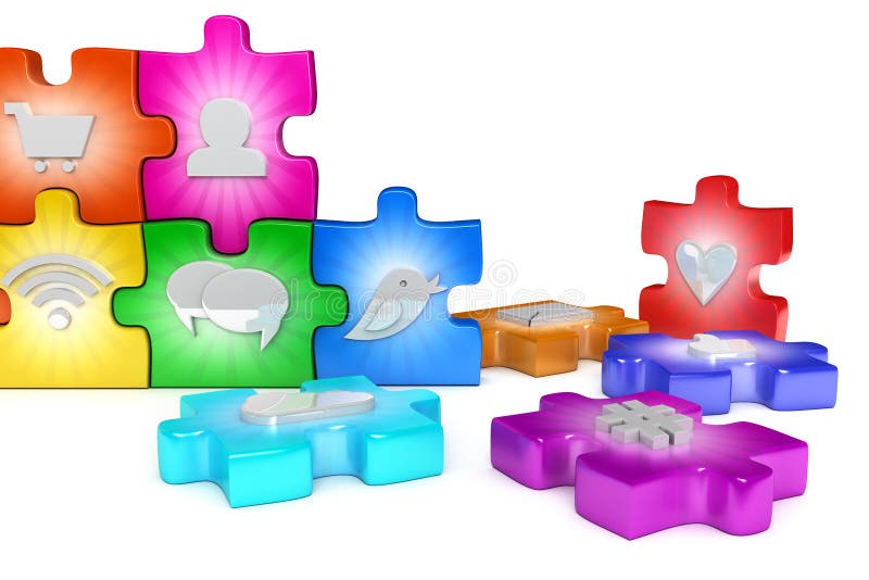 Enigma Social Da Rede Dos Meios Ilustração Stock - Ilustração de serra ...