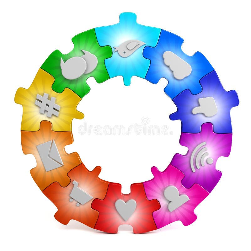 Enigma Social Da Rede Dos Meios Ilustração Stock - Ilustração de ...