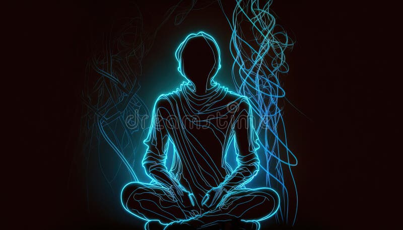 Enigmatic Abstracts of Inner Reflections. Generative AI Stock ...