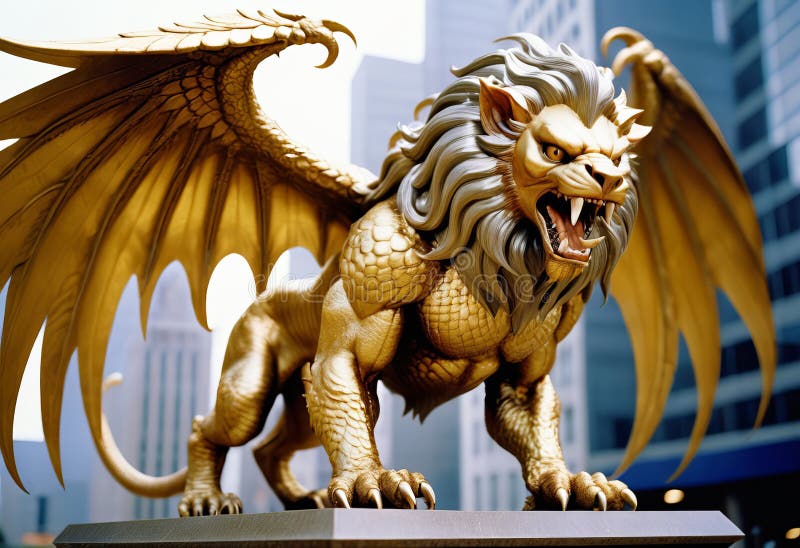 The Enigmatic Allure of the Manticore S Golden Gaze Stock Illustration ...