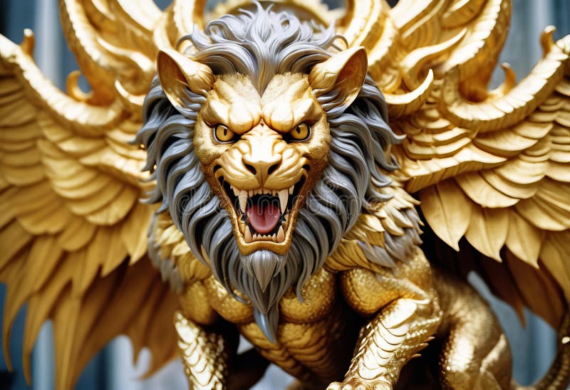The Enigmatic Allure of the Manticore S Golden Gaze Stock Illustration ...