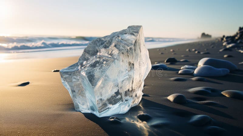 The Enigmatic Crystal: a Cold and Detached Beachscape in 8k Resolution ...