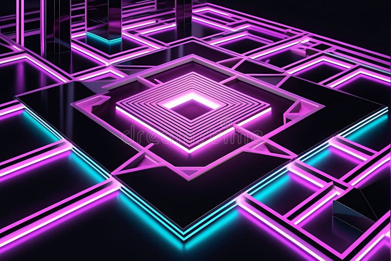 Enigmatic 3D Abstract Background with High-End Technology Theme ...