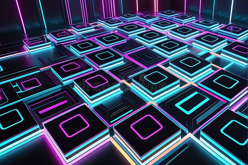 Enigmatic 3D Abstract Background with High-End Technology Theme ...