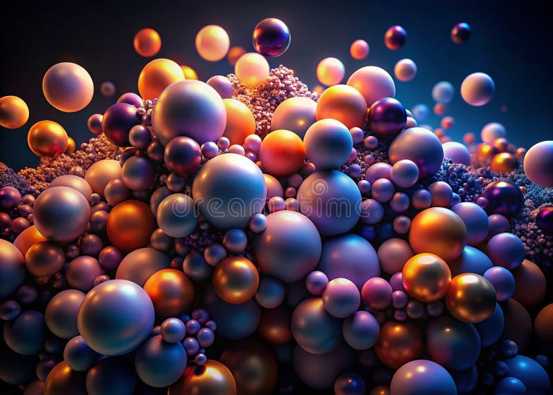 Enigmatic 3D Sphere Cluster a LowLight Abstract Background for ...