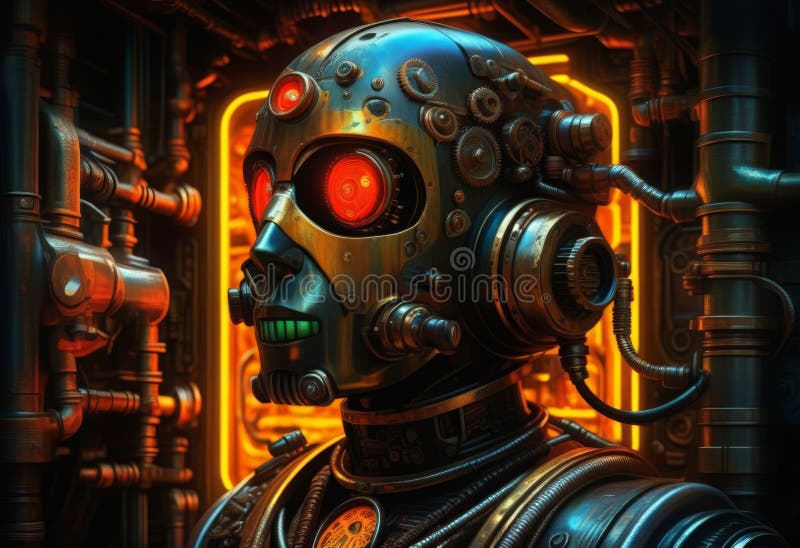 The Enigmatic Dieselpunk Avatar Stock Illustration - Illustration of ...