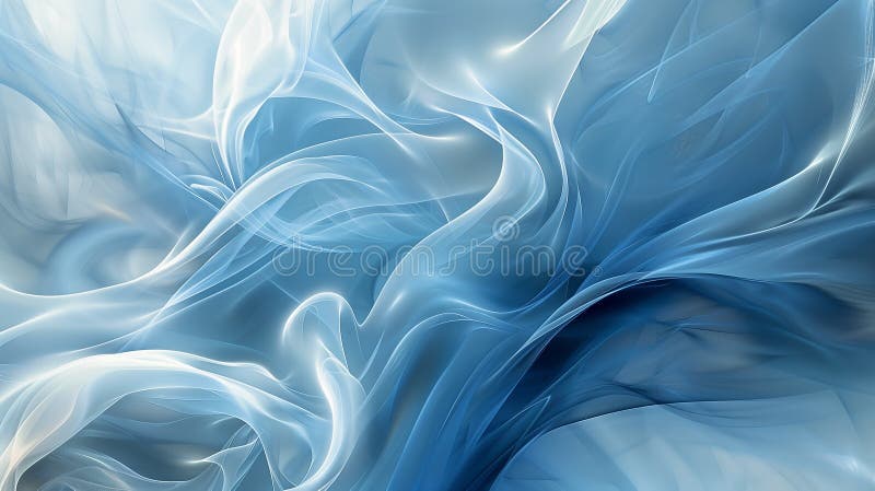 Enigmatic Elegance: a Ghostly Flow of Blue and White on Abstract Stock ...
