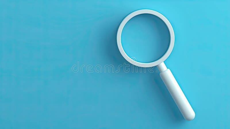 Enigmatic Exploration: Magnifying Glass on Blue Stock Photo - Image of ...
