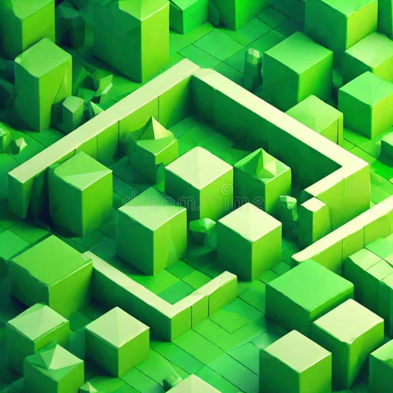 Enigmatic Green Abstract a Vivid Tapestry of Texture Stock Illustration ...