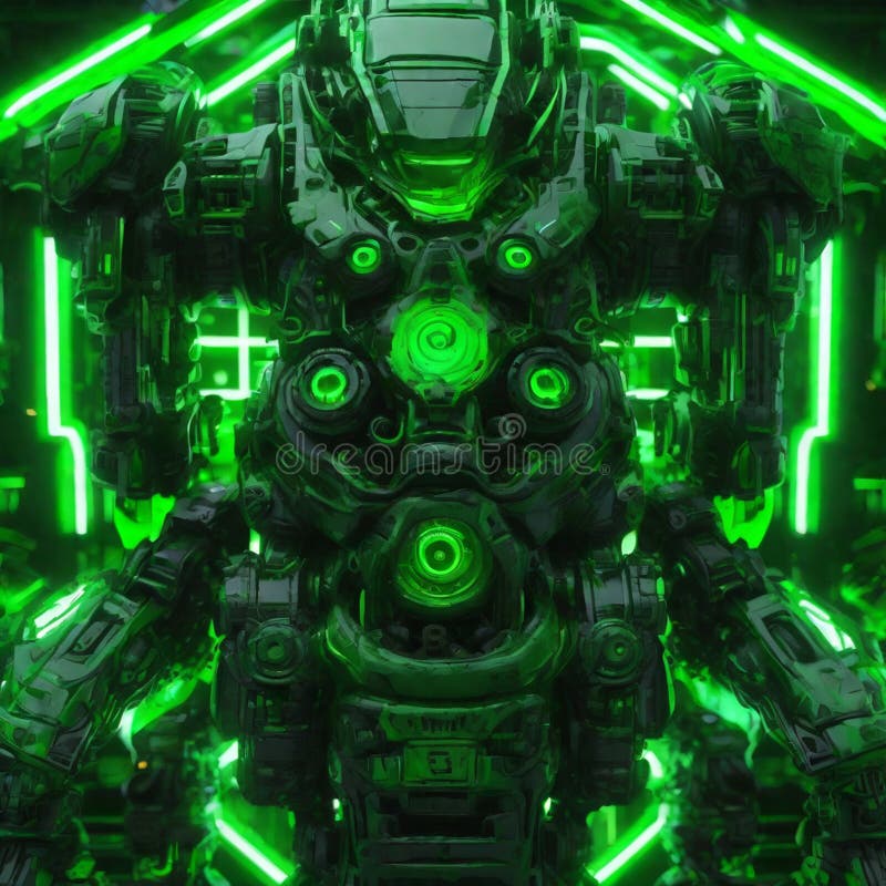 Enigmatic Green Abstract a Vivid Tapestry of Texture Stock Illustration ...