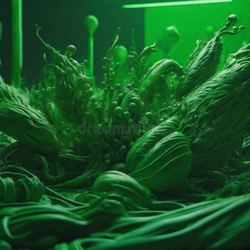 Enigmatic Green Abstract a Vivid Tapestry of Texture Stock Illustration ...