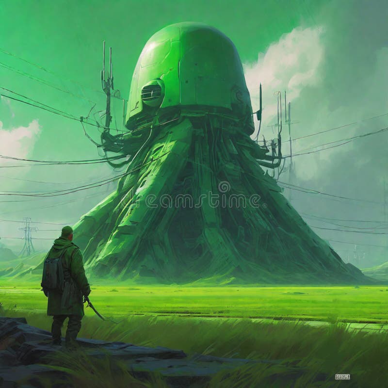 Enigmatic Green Abstract a Vivid Tapestry of Texture Stock Illustration ...