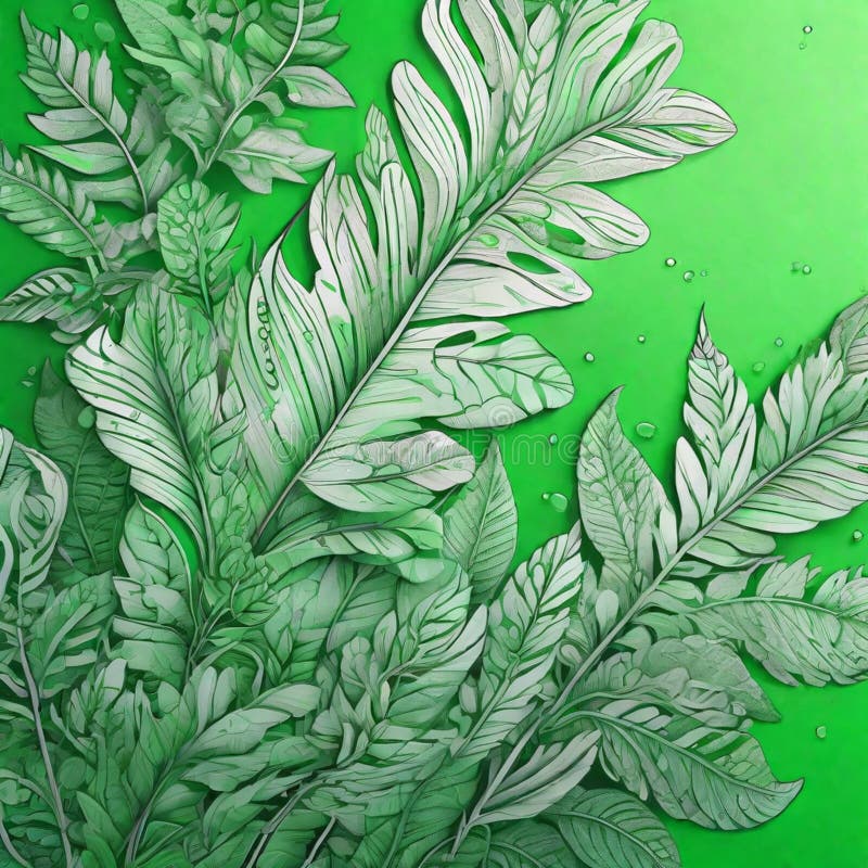 Enigmatic Green Abstract a Vivid Tapestry of Texture Stock Illustration ...