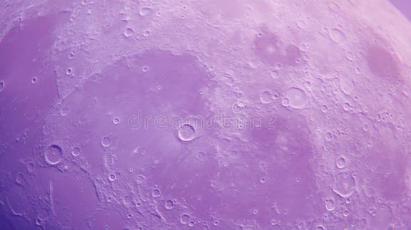 Enigmatic Moon Surface with Violet Texture and Chaotic Details Stock ...