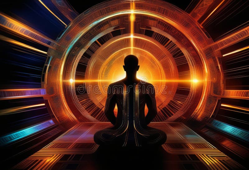 The Enigmatic Oracle in a Solar Dystopia Stock Illustration ... The Enigmatic Oracle in a Solar Dystopia Stock Illustration ...