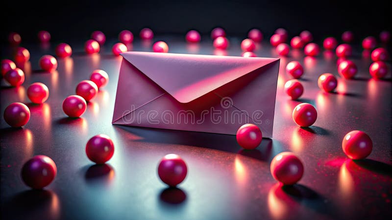 Enigmatic Pink Envelope and Red Balls in a Dramatic Nighttime Scene a ...