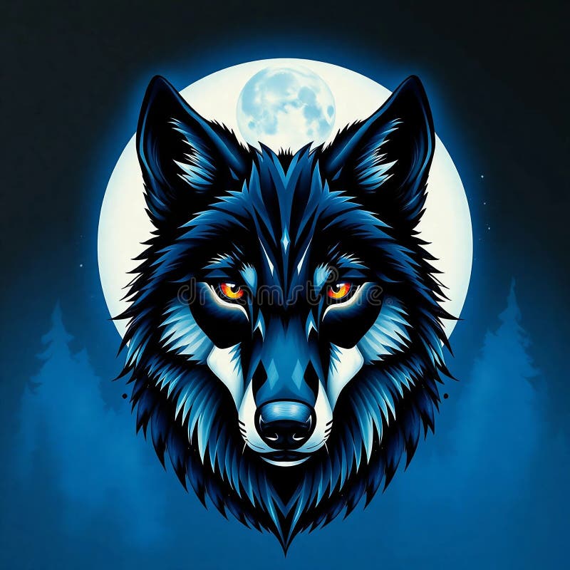 The Enigmatic Presence of a Wolf Under the Celestial Glow of the Moon ...