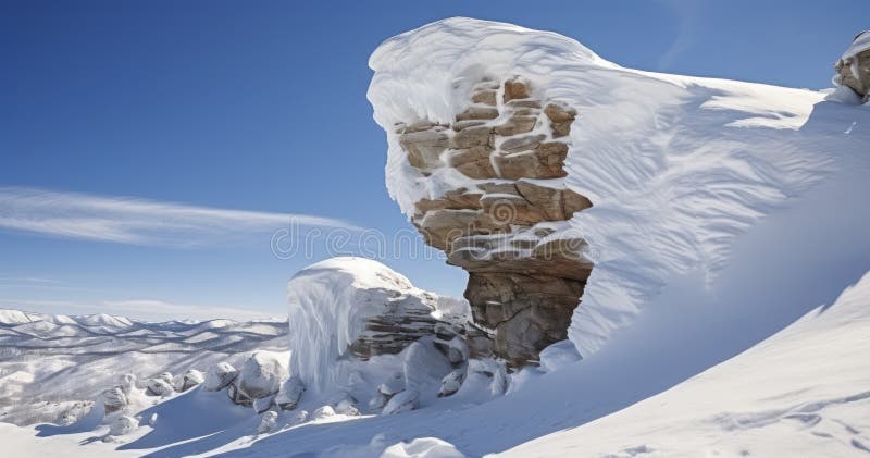 The Enigmatic Snow-Covered Rock Formations Rising from the Winter ...
