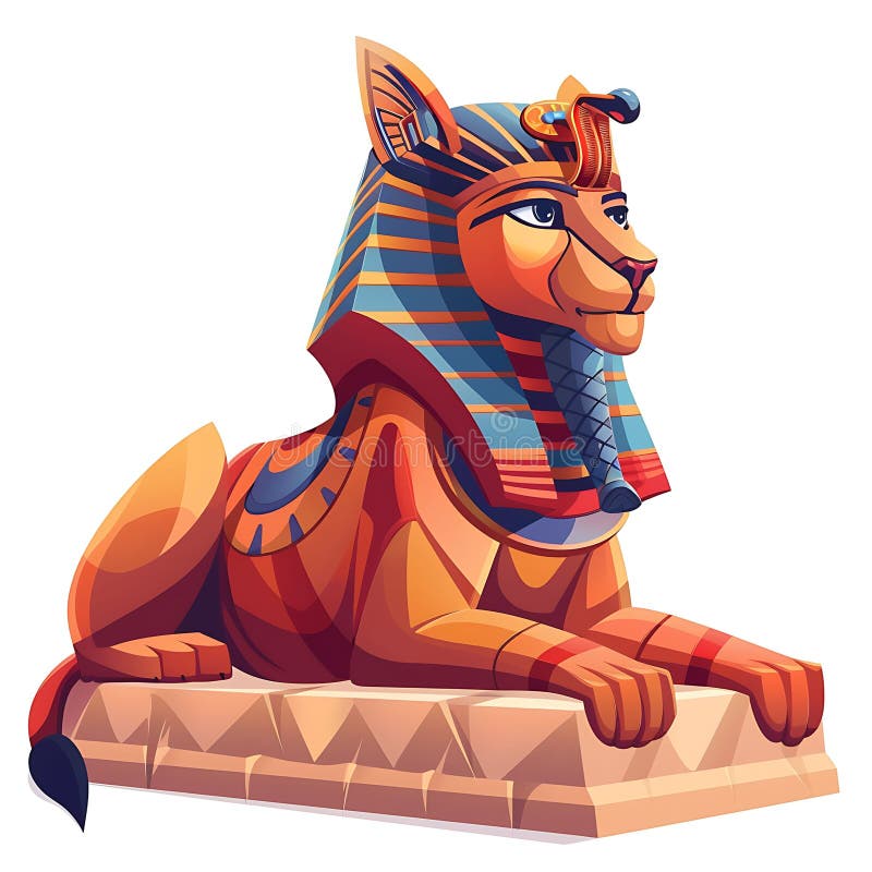 Enigmatic Sphinx with a Regal Pose Stock Illustration - Illustration of ...