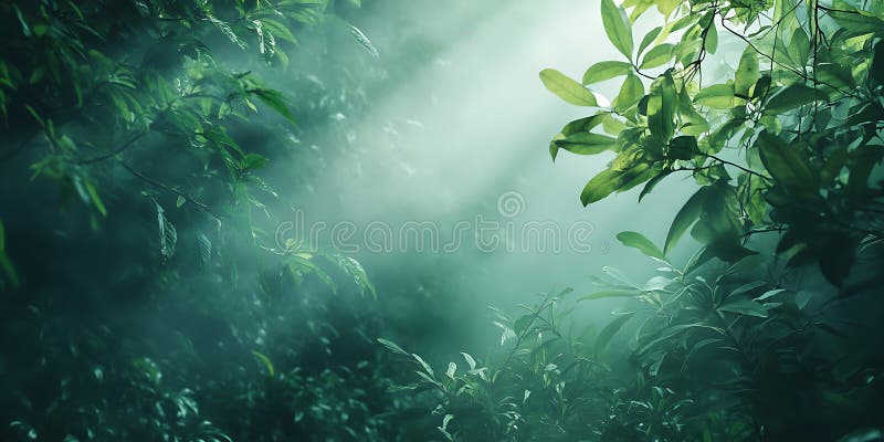 Enigmatic Underwater Kelp Forest Sunlit Green Seaweed Background ...