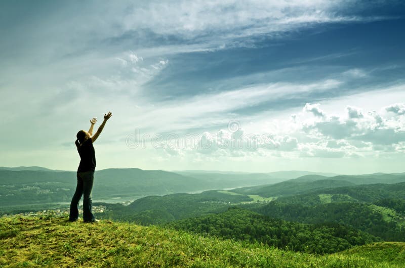 Enjoy stock photo. Image of creativity, grass, outstretched - 22020052