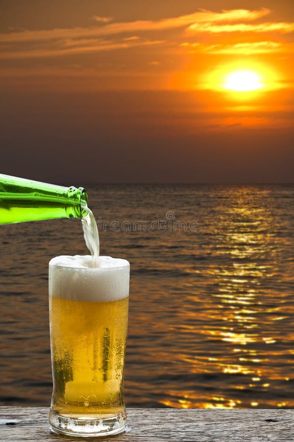 Beer in the sunset stock image. Image of sunlight, yellow - 12041869